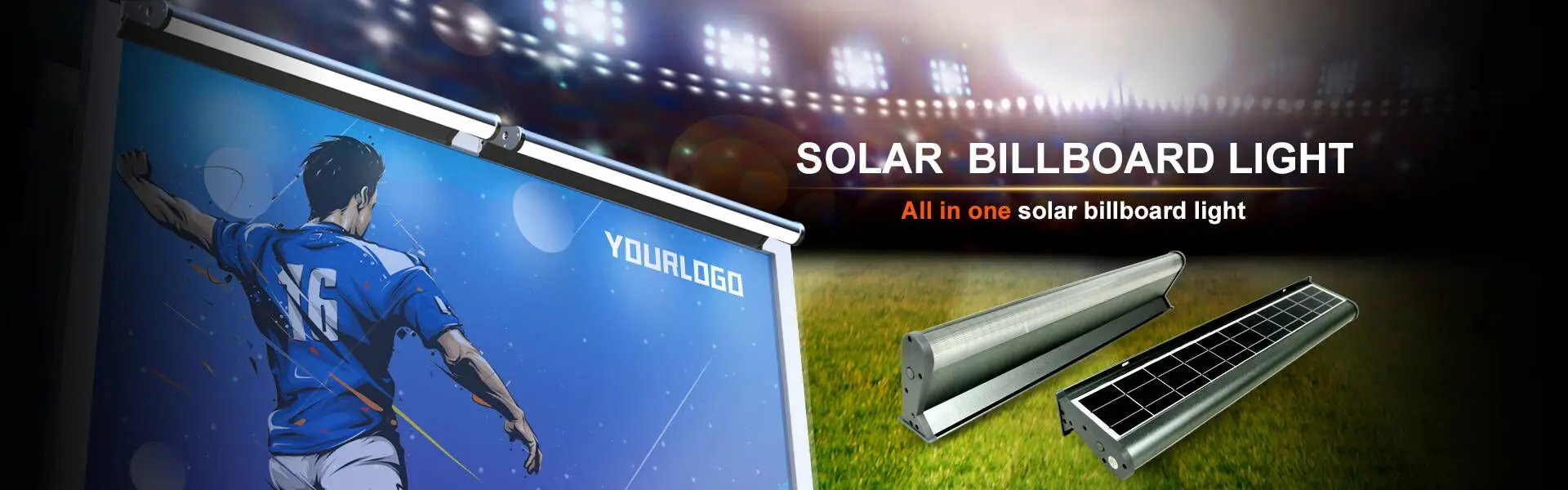 Solar Wall Light Aluminum Billboard Advertising Lighting 30cm 60cm ...