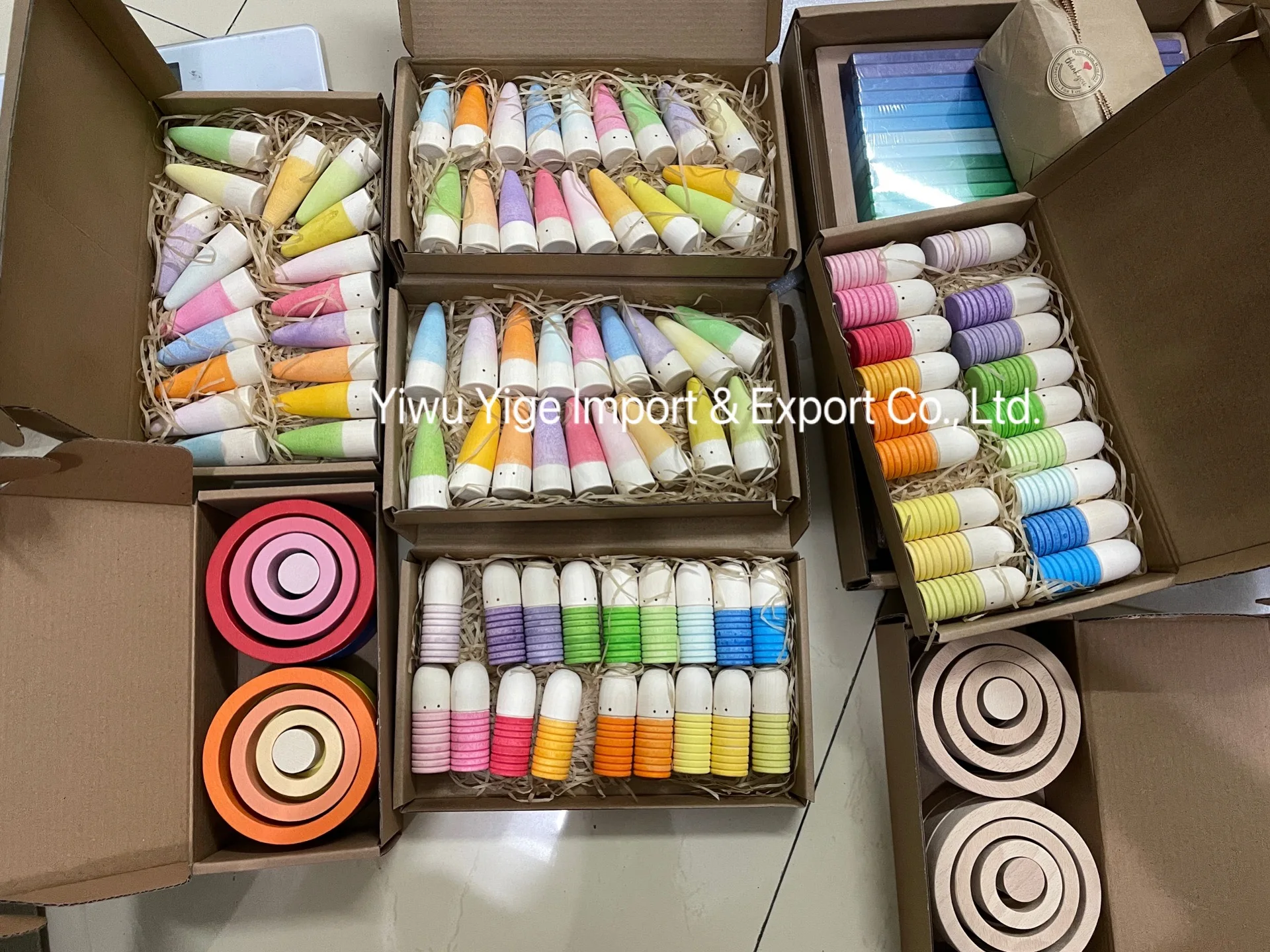 Kids Toys Montessori Education Wooden Toy 6 Sets Of 4 Grapat Wooden ...