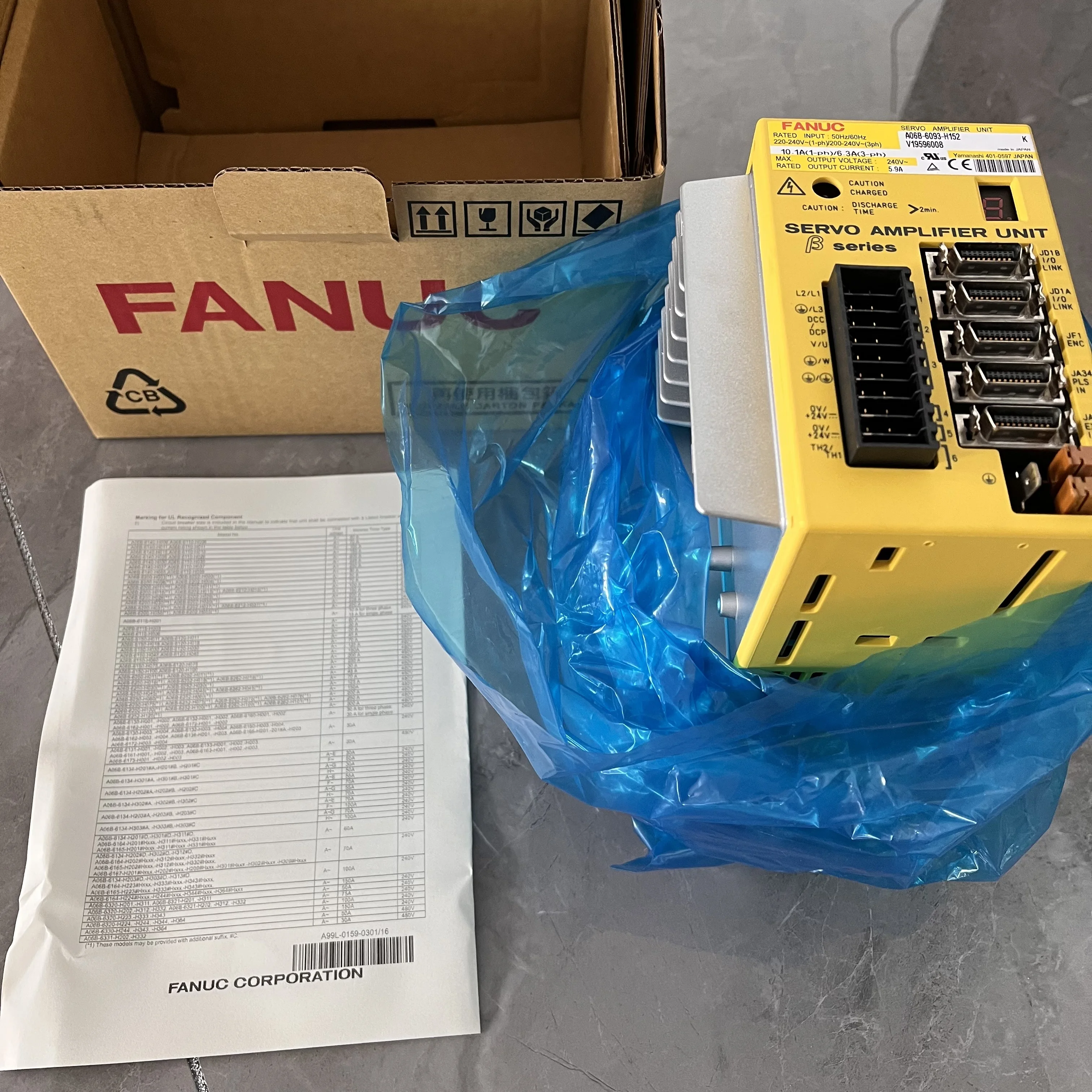Japan Original Fanuc Servo Driver A06b-6093-h152 - Buy A06b-6093-h152,A06b-6093-h152,A06b-6093 ...