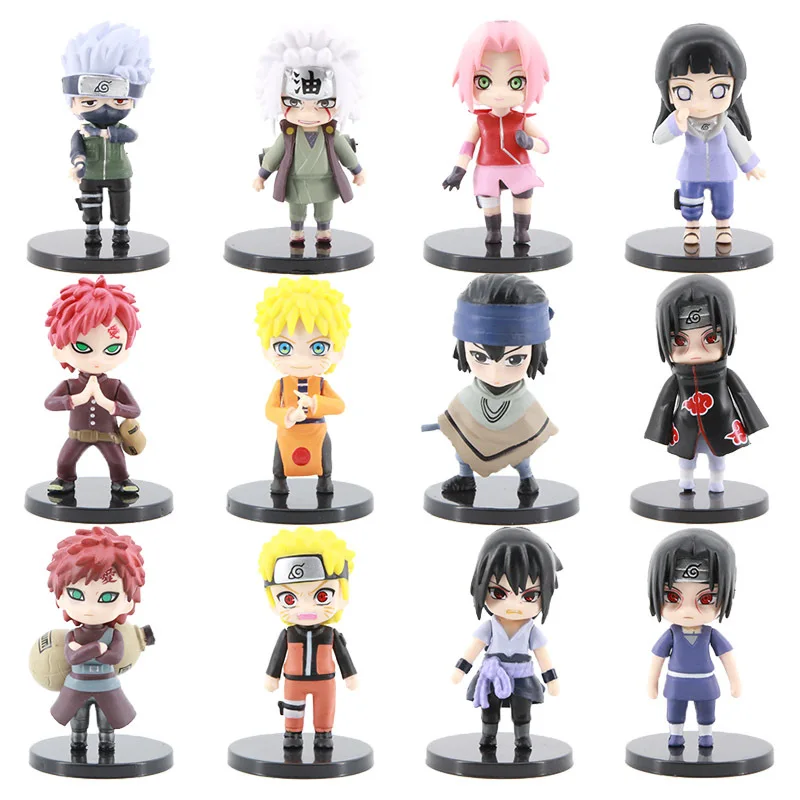 12 Pcs/set Narutos Figure Set Collection Model Toys Mini Pvc Anime ...