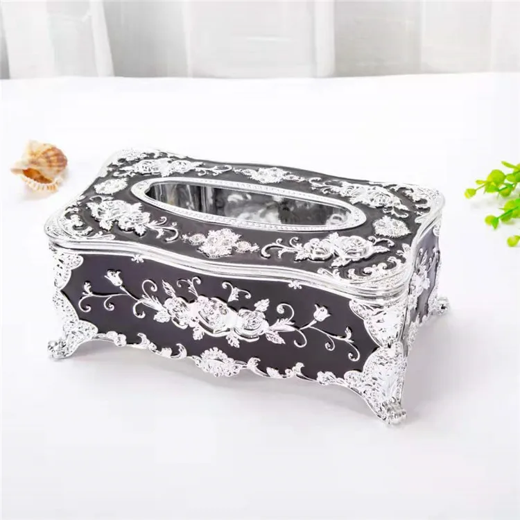 Luxury European Style Home Office Bar Desktop Tissue Rack Rose Tissue ...