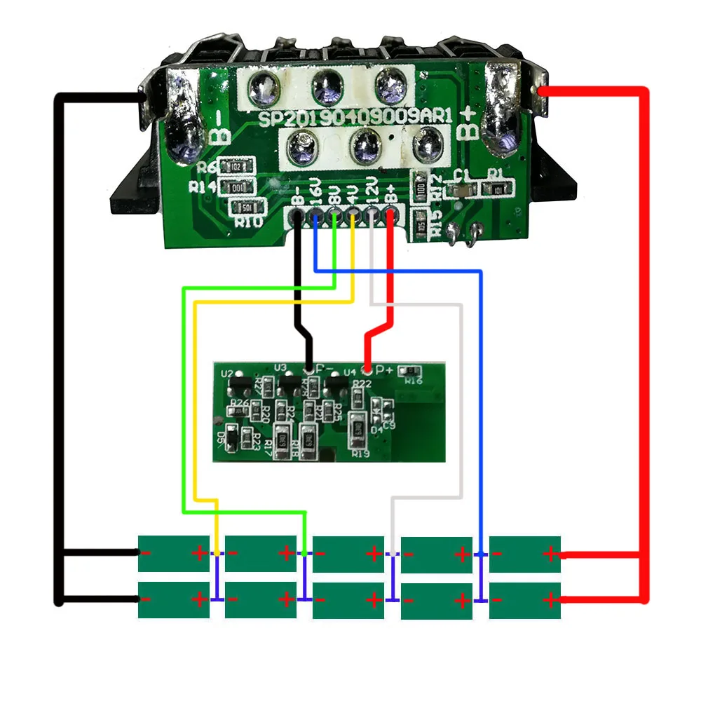 Shell Bms Pcb Nesting Led Protection Board Label Applicable To Dewalt ...