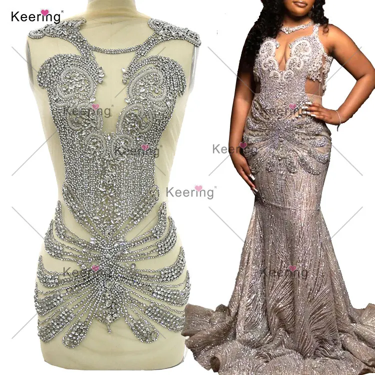 Wdp-442 Latest Shiny Luxury Rhinestone Ball Gown Crystal Bodice ...