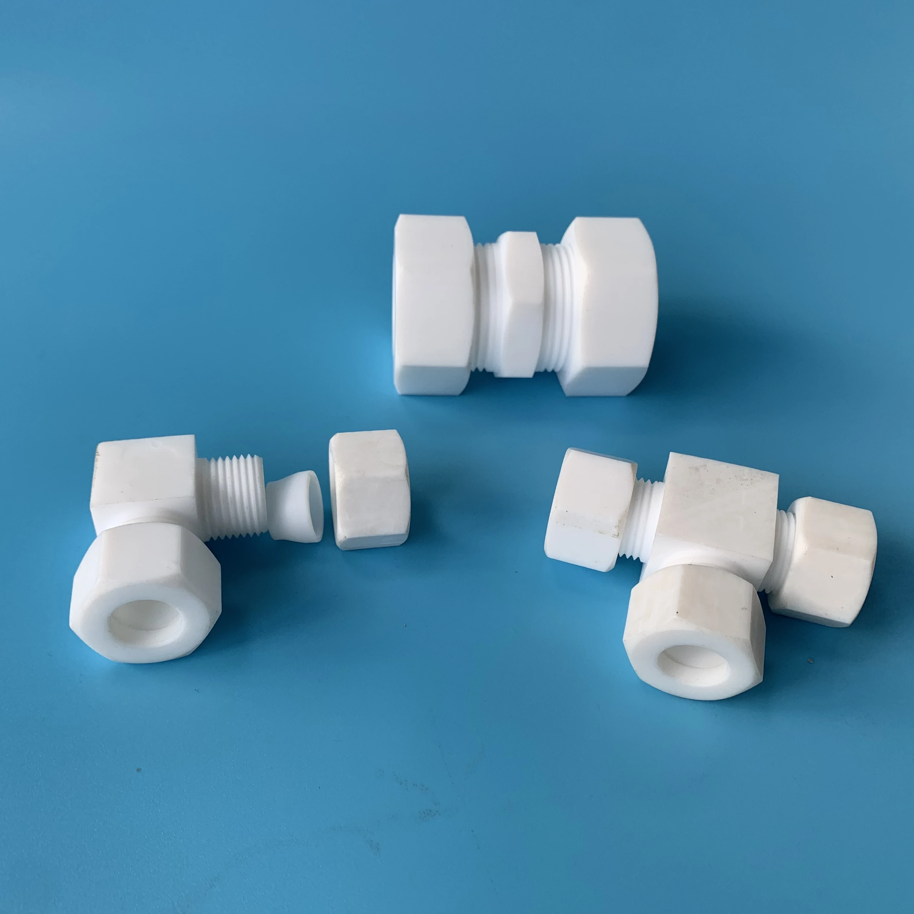 Ferrule PTFE Tube Fitting PTFE Connector Chemical Resistance Hydraulic ...