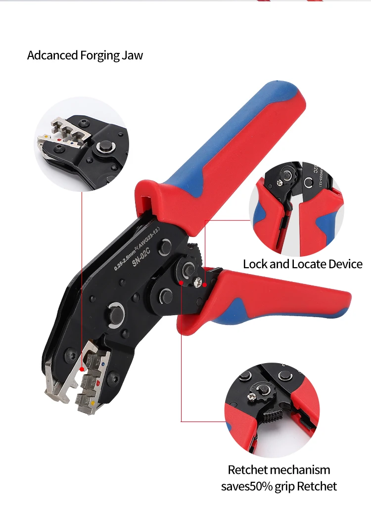 Ratchet Structure Hand Wire Terminal Crimper Crimping Tool Plier - Buy ...