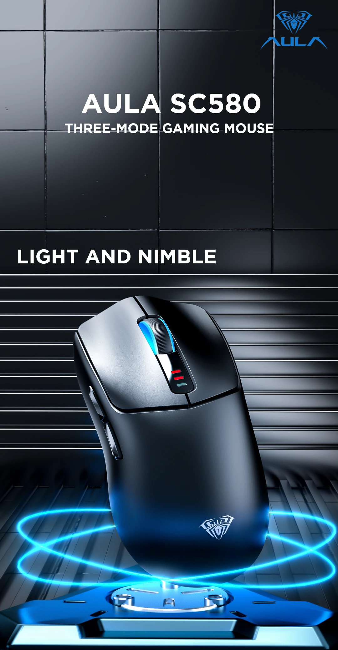 Aula Sc580 Gaming Wireless Mouse Gamer Dpi Rgb Led Backlight Ergonomic Gaming Mouse For Computer ...