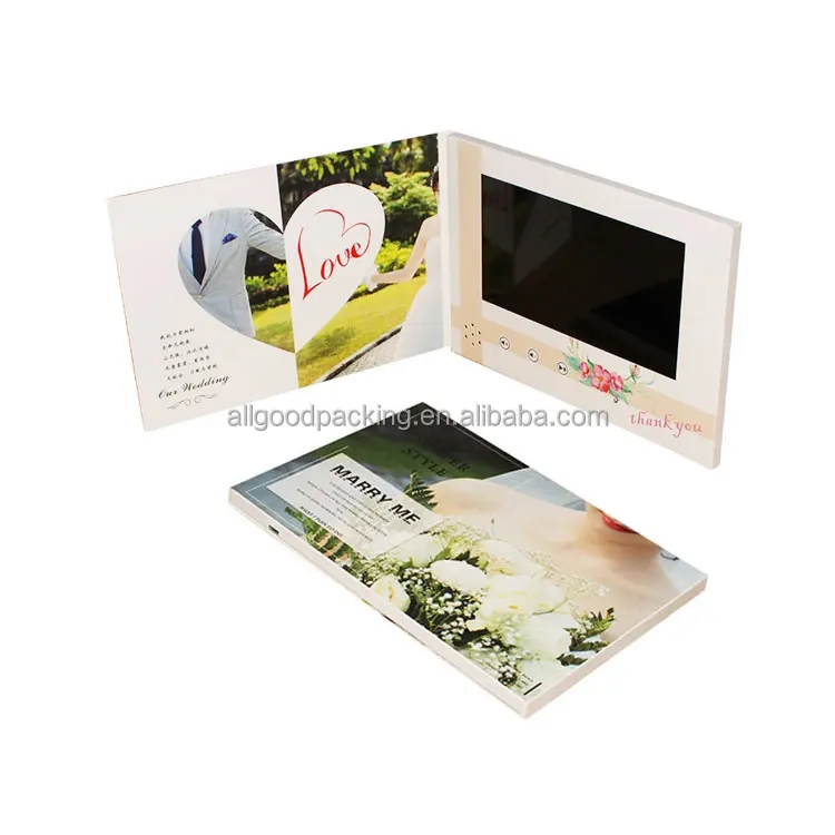 Wedding Invitations Card Hd Lcd Screen Video Brochure Advertising Blank ...