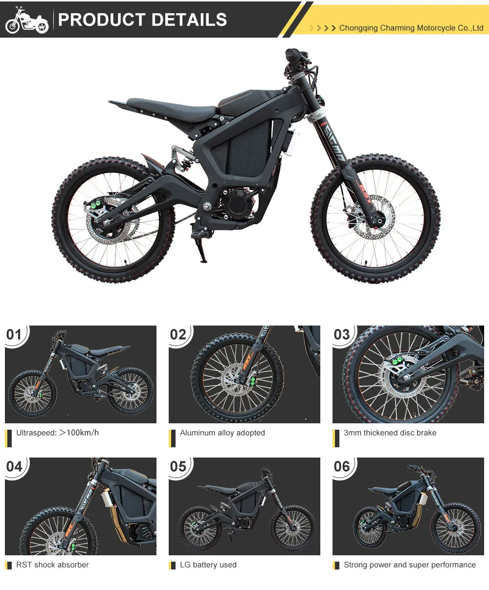 2023 Year Eec High Speed 7500w Talaria Surron 72v40a Long Range Champ ...