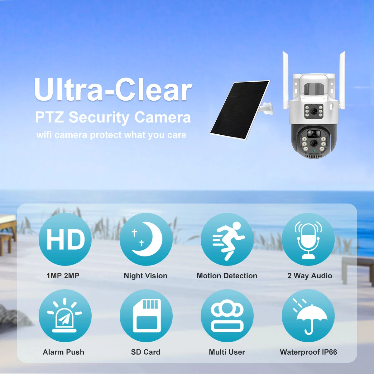 2MP 4G Solar Camera - Dual Lens Outdoor Security Solution