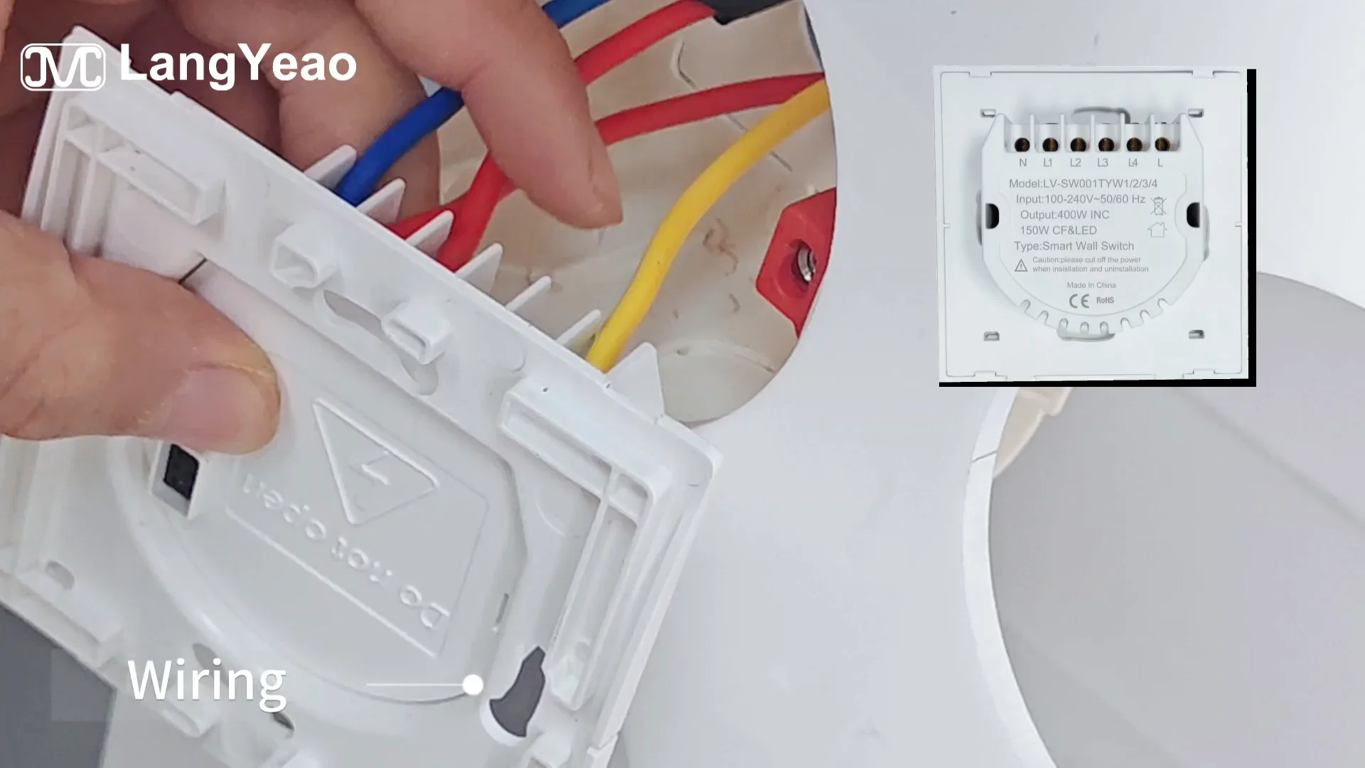 Langyeao Rohs Ce 1/2/3/4 Gang Eu/uk Tuya Wifi Tempered Glass Panel ...