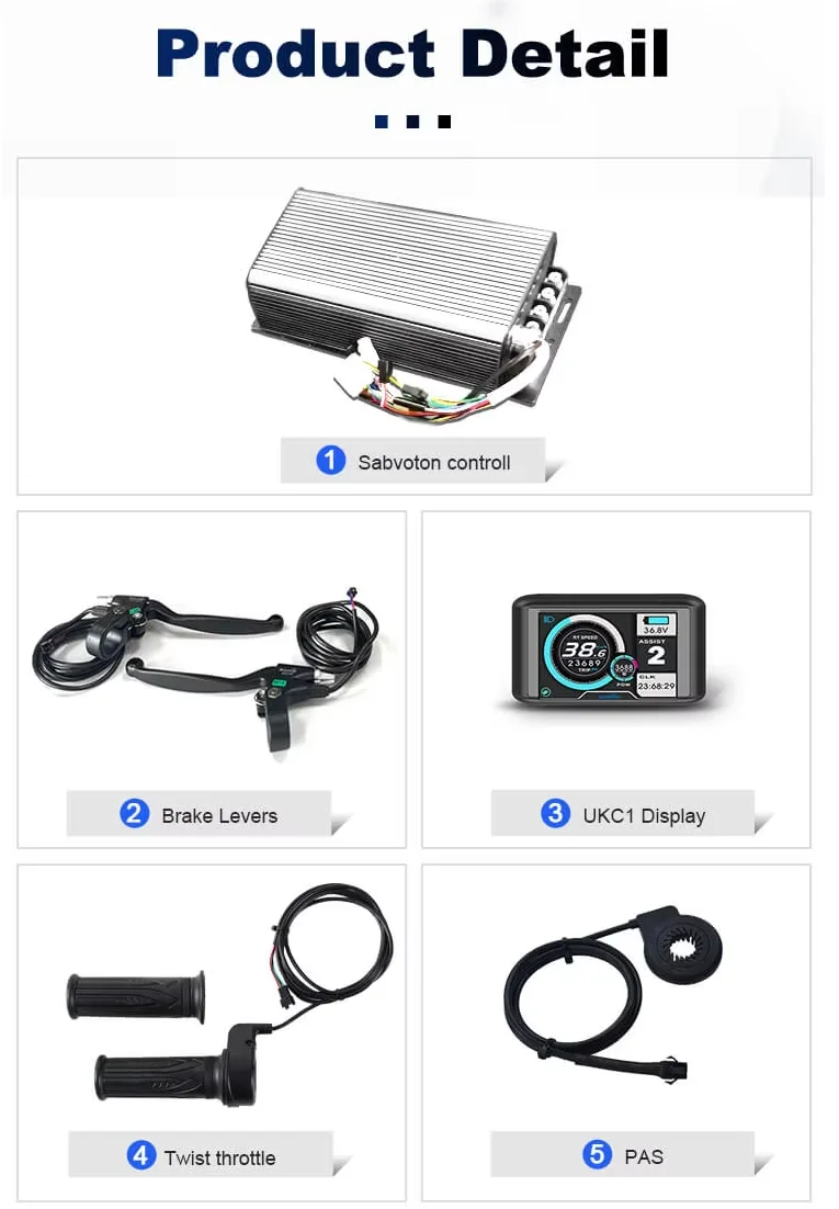 72V 60V 52V 48V 3000W 5000W Ebike Conversion Kit with 13.4ah Battery