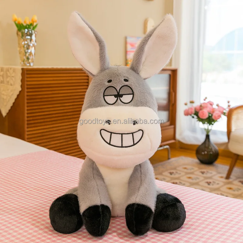 Funny Face Cartoon Donkey Soft Toy Children Gifts Dolls Cute Farm ...