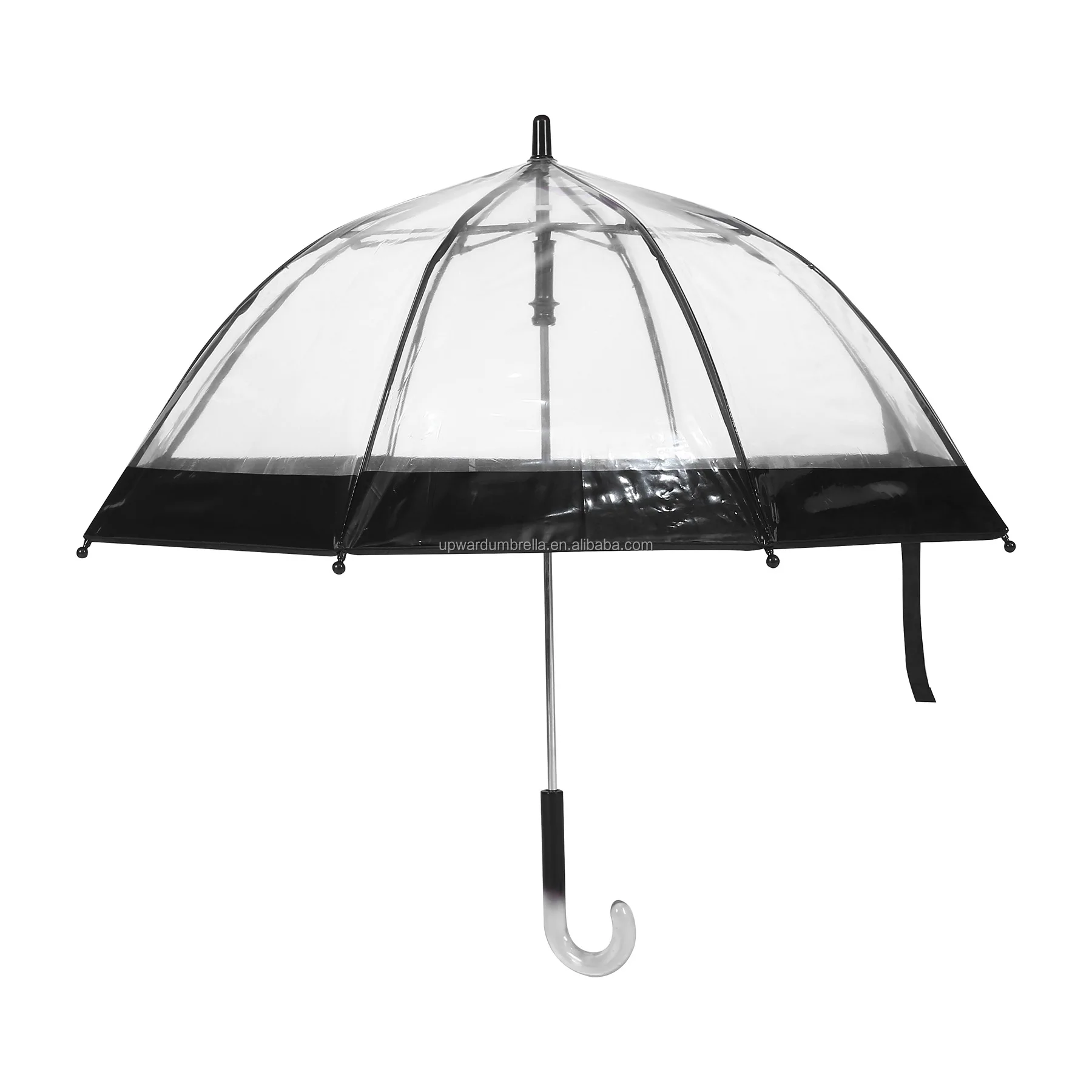 Kids Umbrella clear Plastic Umbrellas Transparent Long Handle Children ...