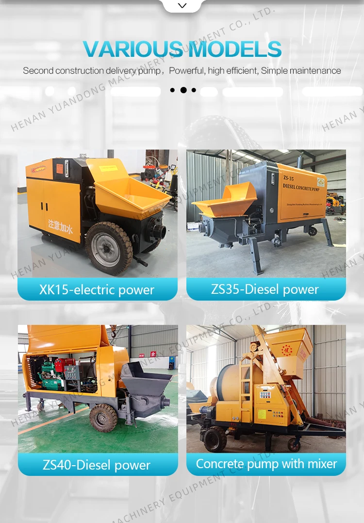 Electric/diesel Concrete Pump Inclined Bucket Concrete Transfer Pump ...