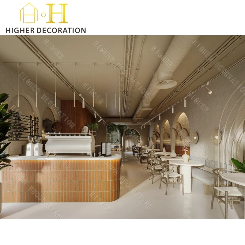 Modern Coffee Shop Bar Counter Design Custom Durable Coffee Shop ...