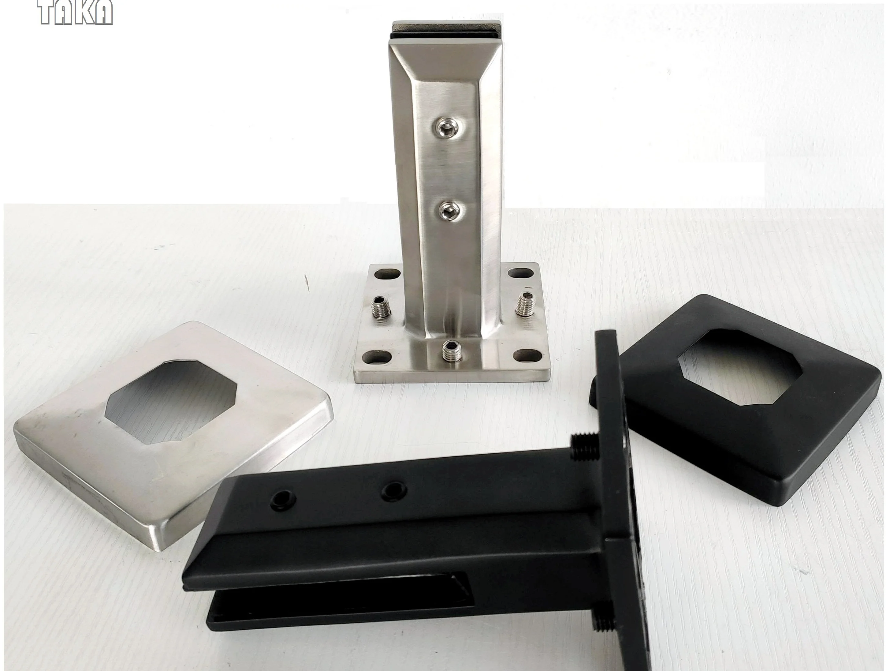 Modern Stainless Steel Spigot & Glass Railing with Rust and Water ...