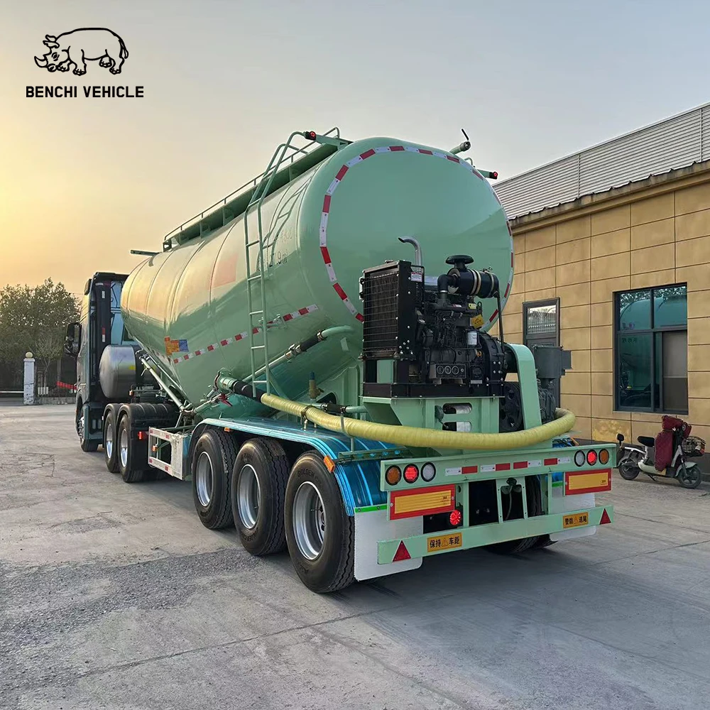 50 Cubic Meters dry powder tanker semi trailer cement bulk tanker ...