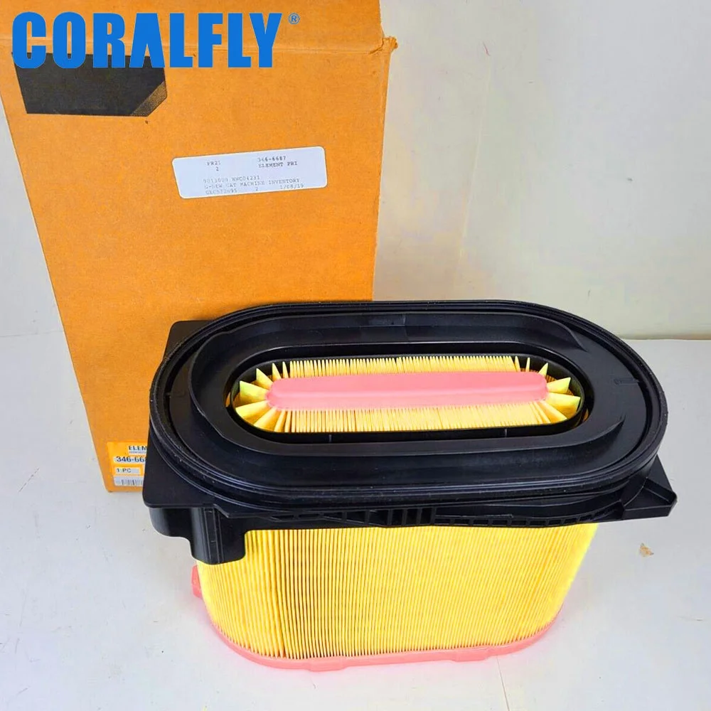 Honeycomb Filter 346-6687 Excavator Parts Air Filter Af25163 3466687 ...