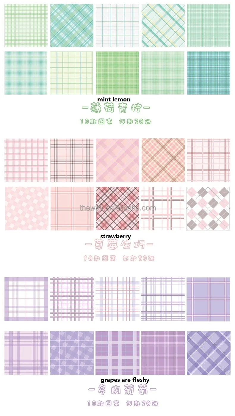 Simple Cute Kawaii Grid Notepad Memo Pads 200sheets - Buy Grid Note Pad ...