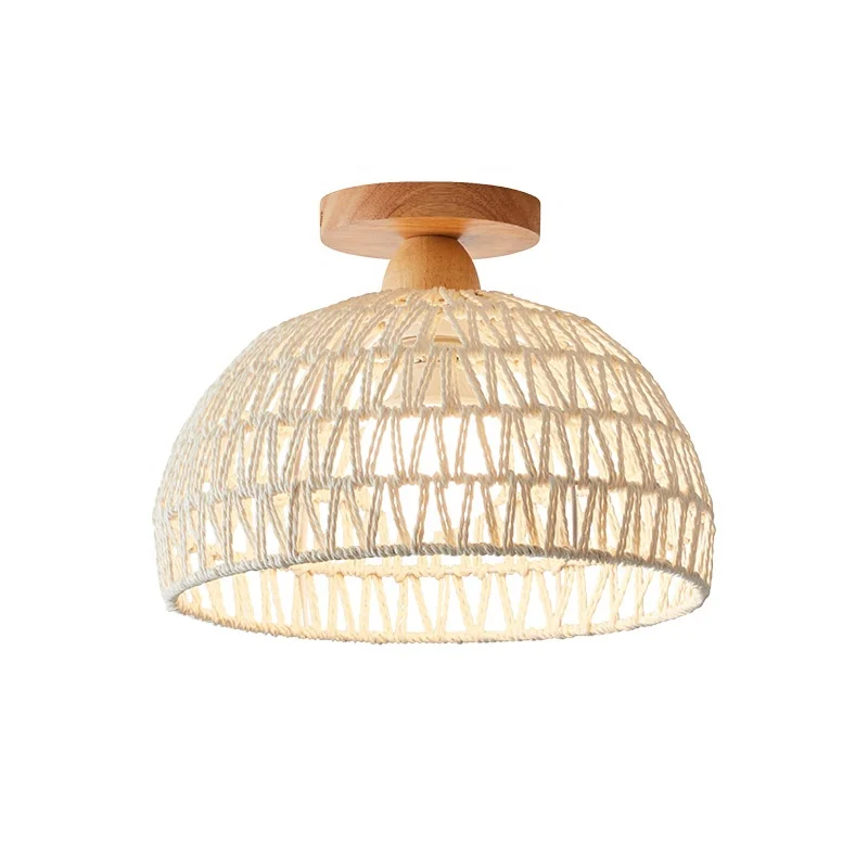 Japanese Rattan Ceiling Lights Rattan Art Retro Corridor Hallway Porch ...