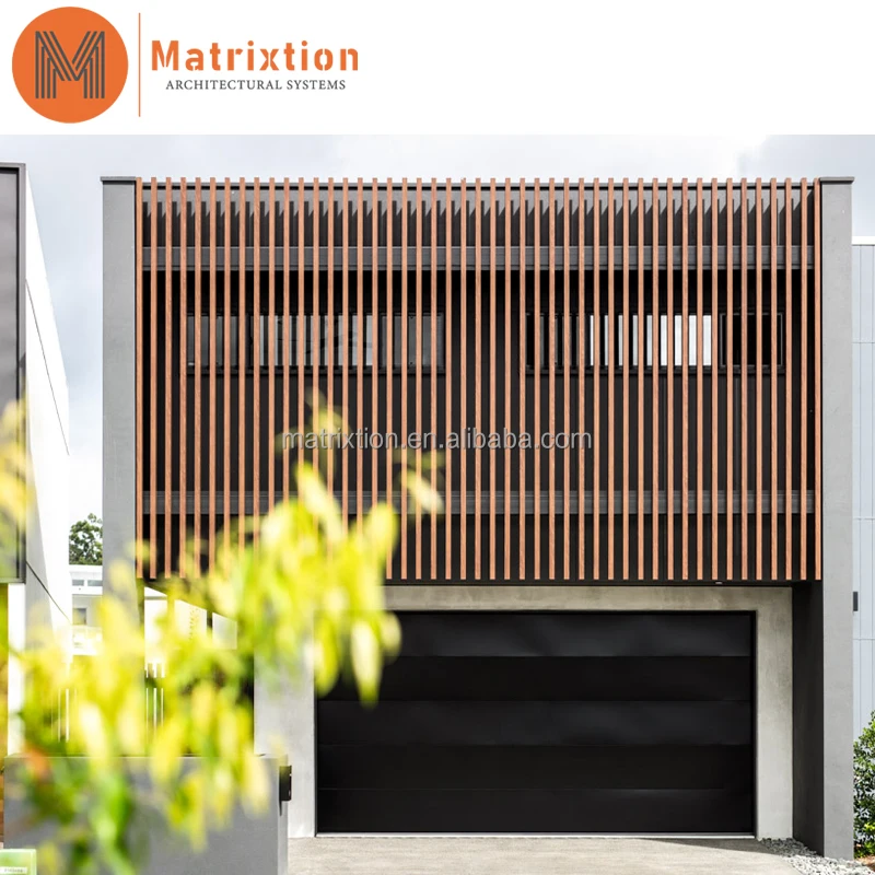Wood Grain Aluminum Battens - Durable Facade Cladding