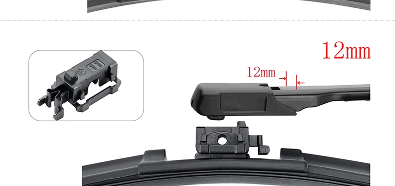 Baoyi Quality Multifit Flat Replaceable Adapter Frameless Windshield ...