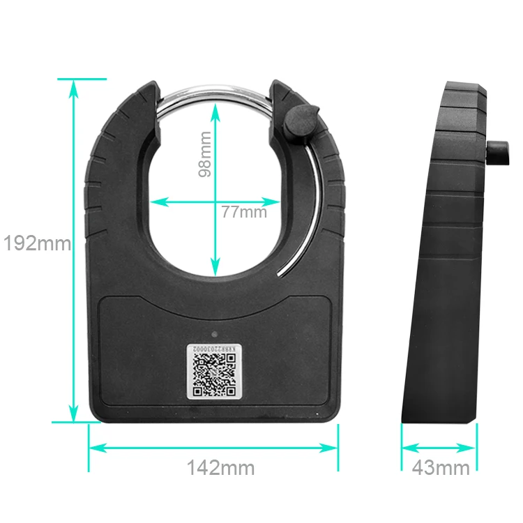 Waterproof QR Code Scanning Bike Lock - Horseshoe Frame Lock