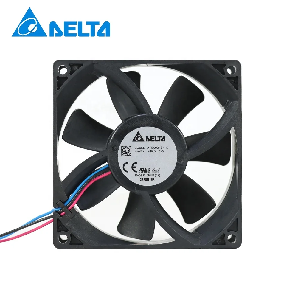 Delta 24V DC AFB0924SH 9225 92x92x25mm 9cm 0.4A 4800RPM 102CFM 9.60W BAll Bearing Inverter axial ...