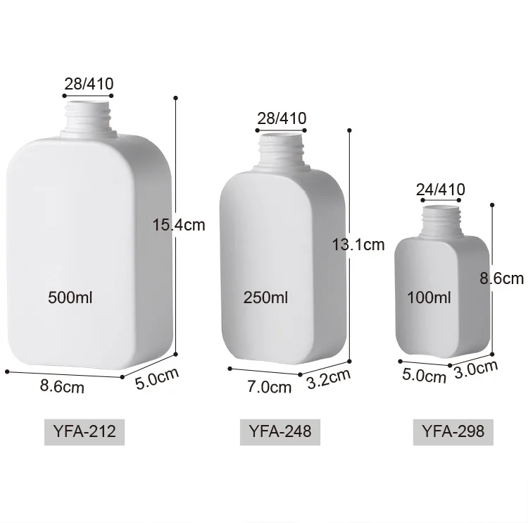 Empty Rectangular Shampoo Bottles - Eco Friendly & Versatile