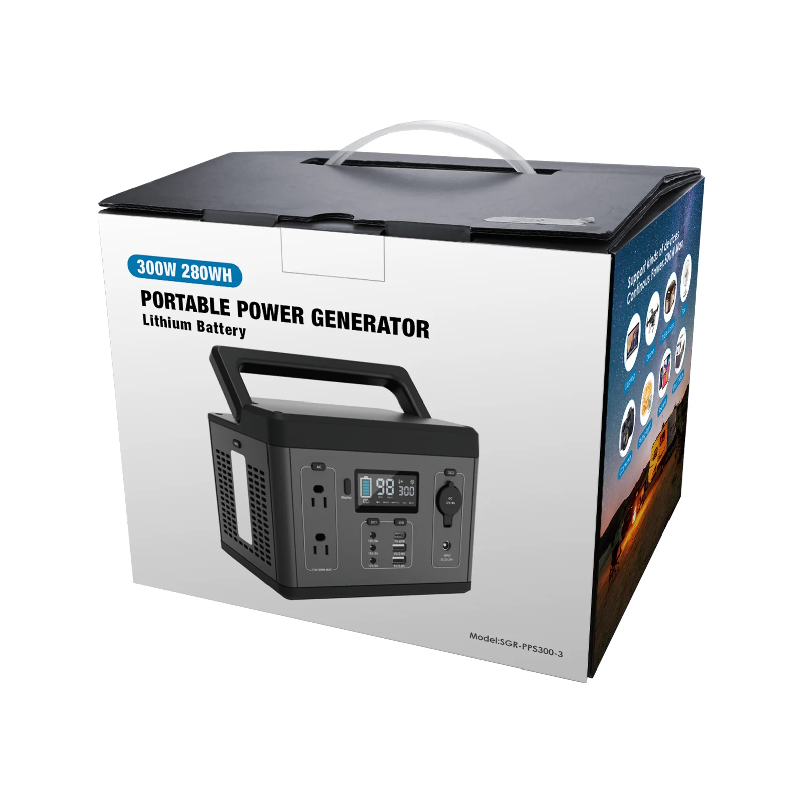 220v Lithium Battery 300w Portable Inverter Power Generator Source ...