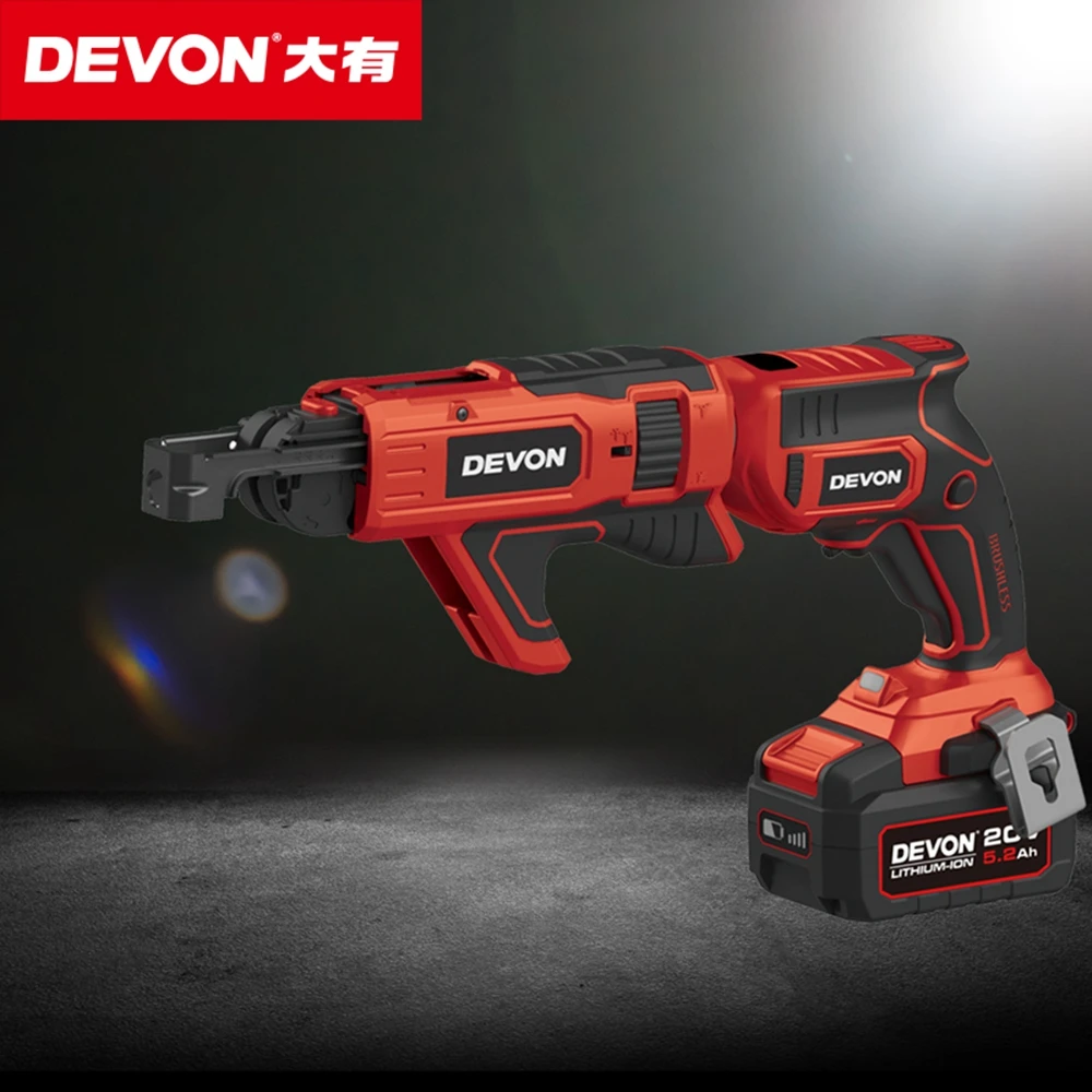 DEVON 20V Lithium-Ion Brushless Cordless Drywall Screwdriver – Electric ...