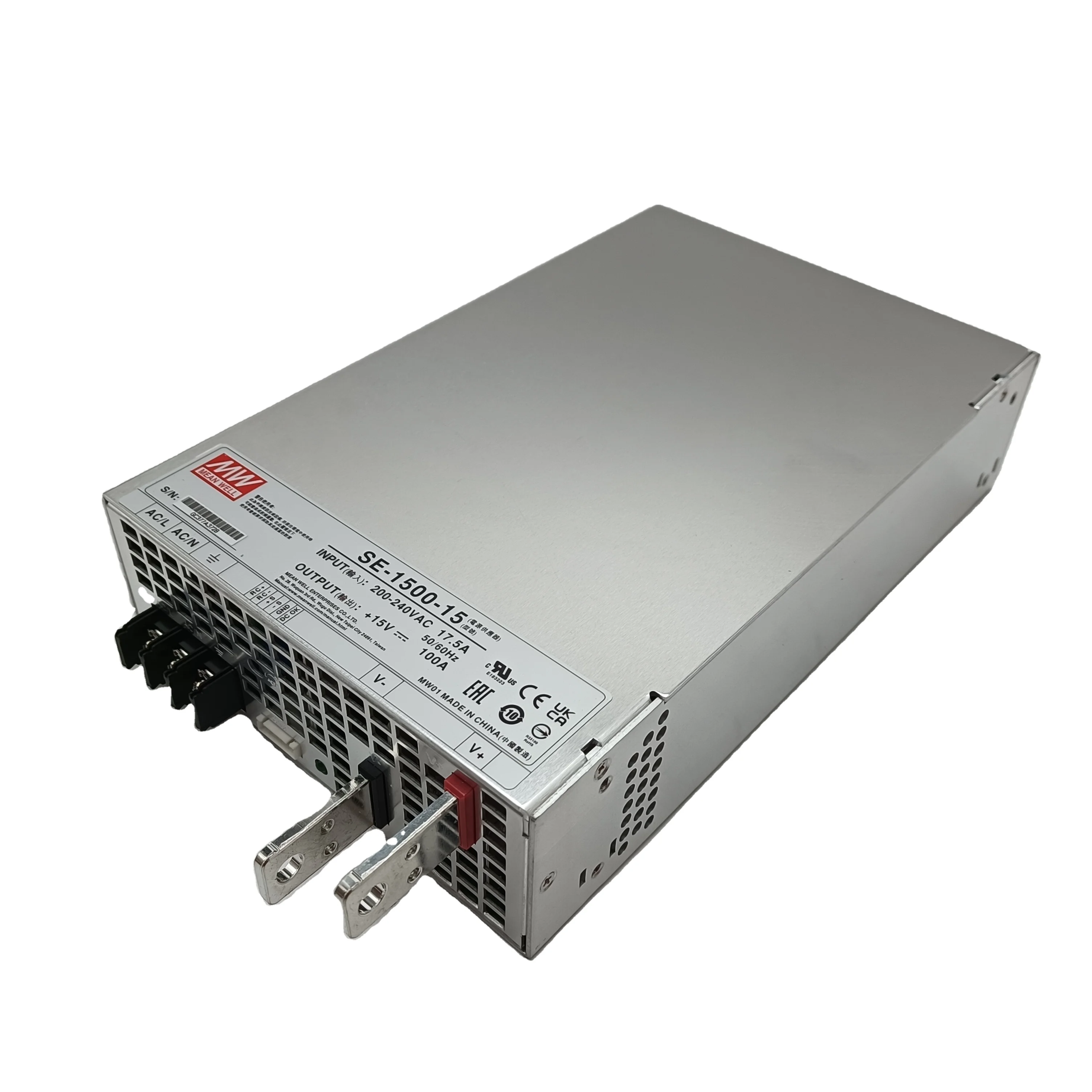 Meanwell 1500W Single Output Power Supply 5V 12V 15V 24V 27V 48V SE-1500 Series SE-1500-15 100A ...