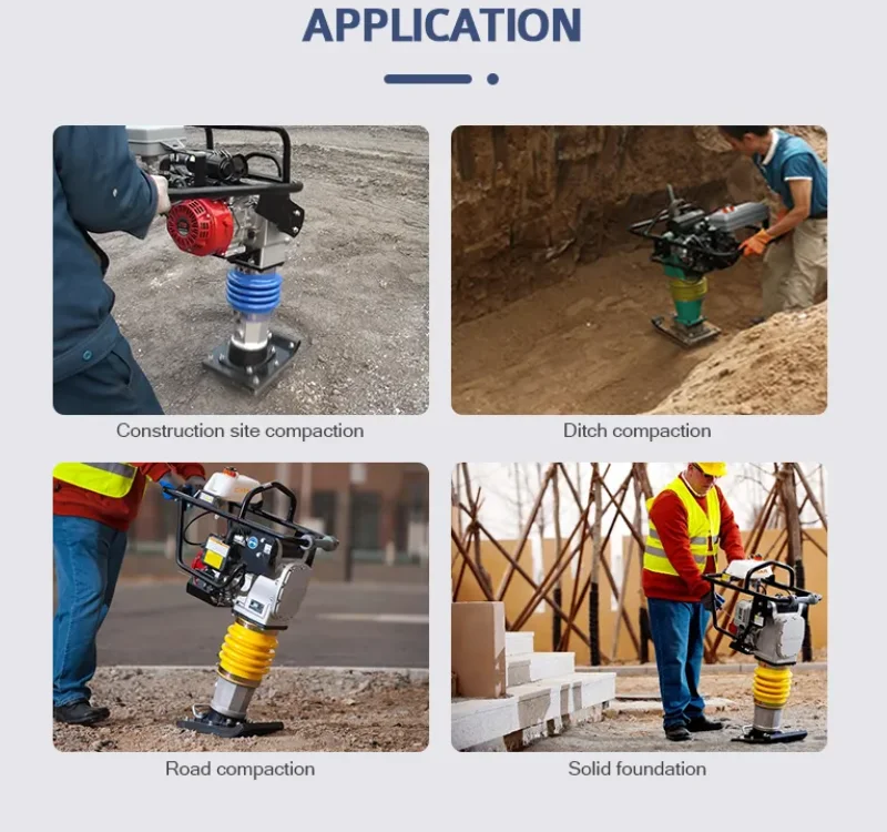 Handheld Gasoline Hcr80d Tamping Rammer Machine With Honda Gx160 Engine ...