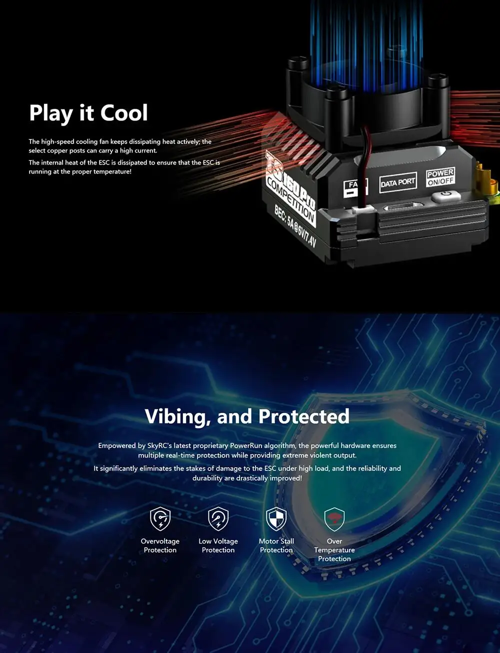 Skyrc Toro Ts160 Pro 160a Brushless Sensored 6v/7.4v Bec 1/10 Rc Racing ...