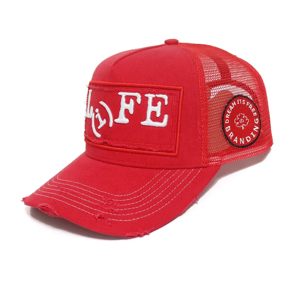 Custom Pocket Hat Lighter Adjustable Distressed Washed Cotton Trucker ...