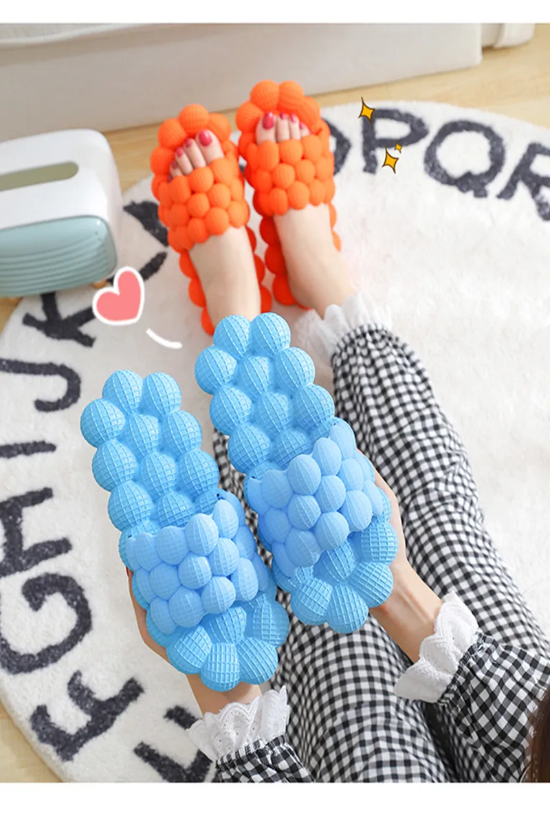 Unisex Bubble Slippers With Charms Soft Bedroom Slippers 2022 New ...