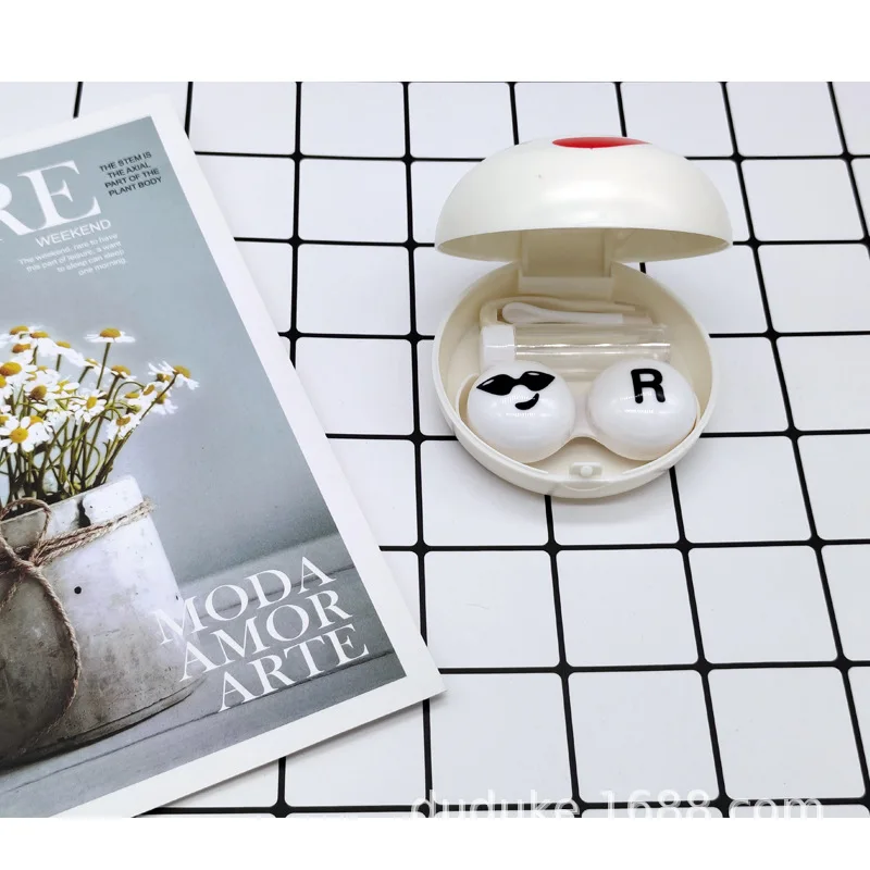 Cartoon Emoticon Package,Crooked Mouth Cool Face Contact Lens Box ...