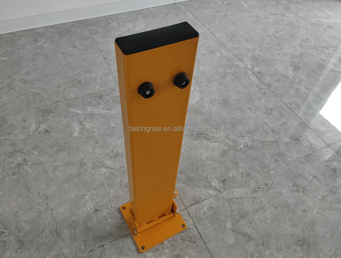 Folding Steel Bollard Post Lockable Manual Fold Down Safety Warning ...