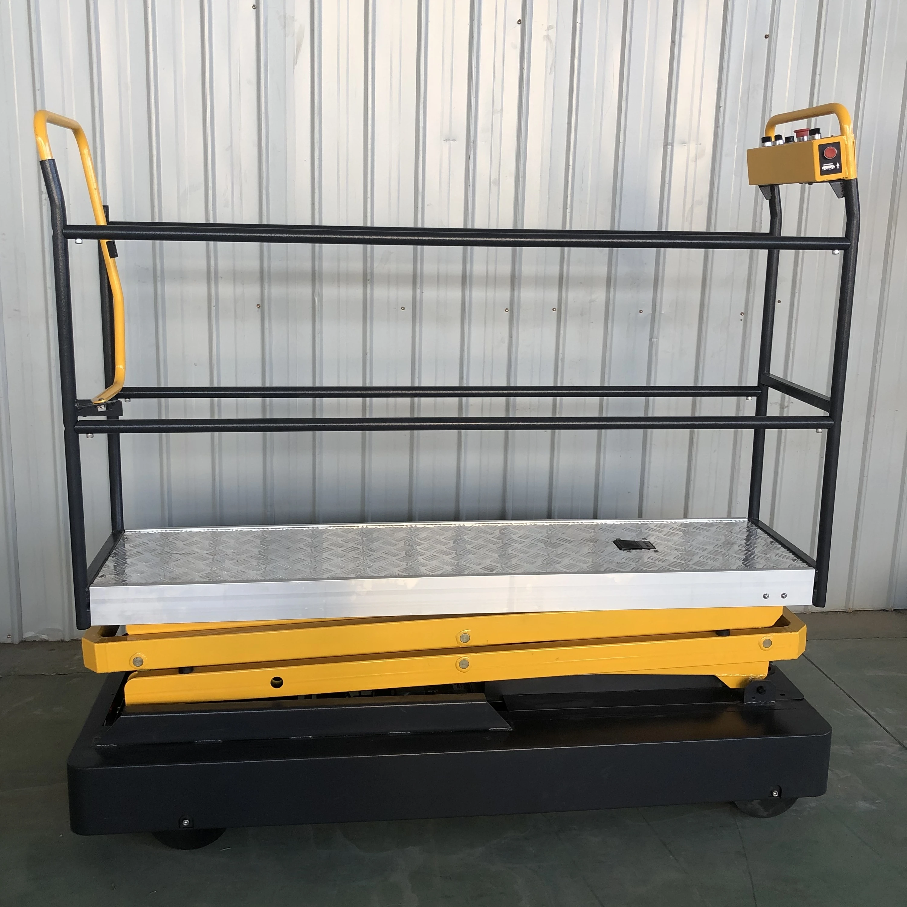 Alibaba.com: Electric picking cart with 2 scissor lifters, pipe rail ...