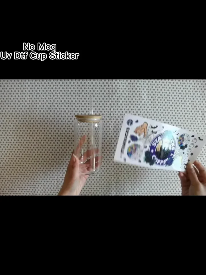 16oz Cup Waterproof Dtf Uv Cup Wraps Uv Dtf Transfer Stickers With High ...