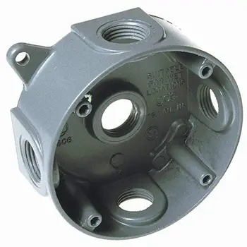 5 Hole 1/2 Inch Holes Weatherproof Round Electrical Outlet Box With 5 ...