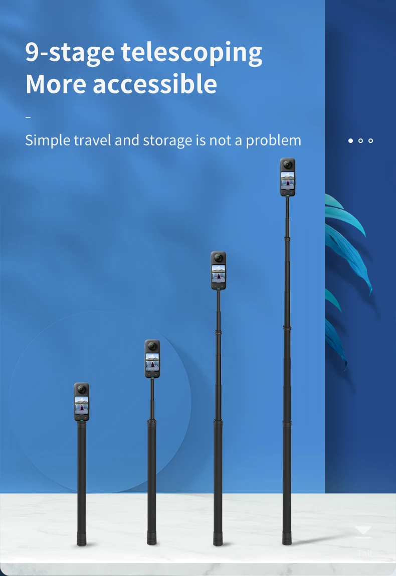 Telesin 2.7m Ultra Long Selfie Stick - Perfect for Action Cameras