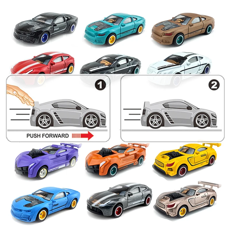 1:64 Die Cast Racing Car Kids Freewheel Alloy Simulation Car Toy ...