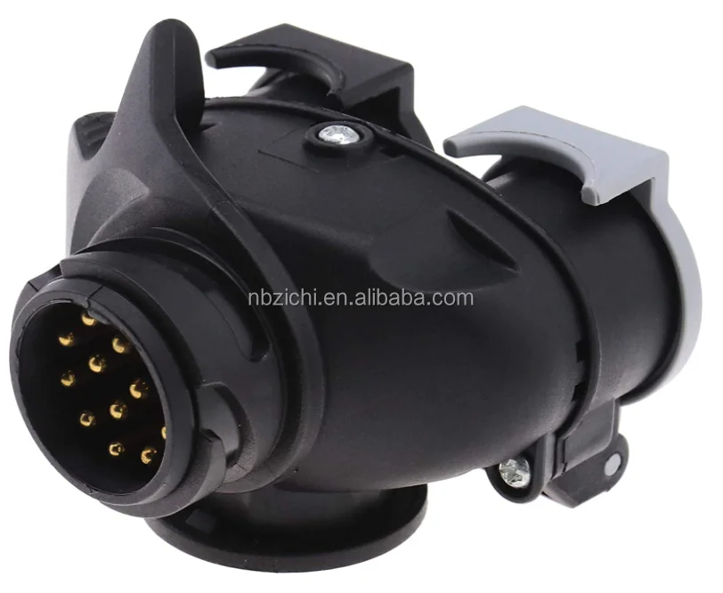 2x7 Pin Twin Trailer Plug Adapter 12n 12s Twin Adapter Converter Euro ...