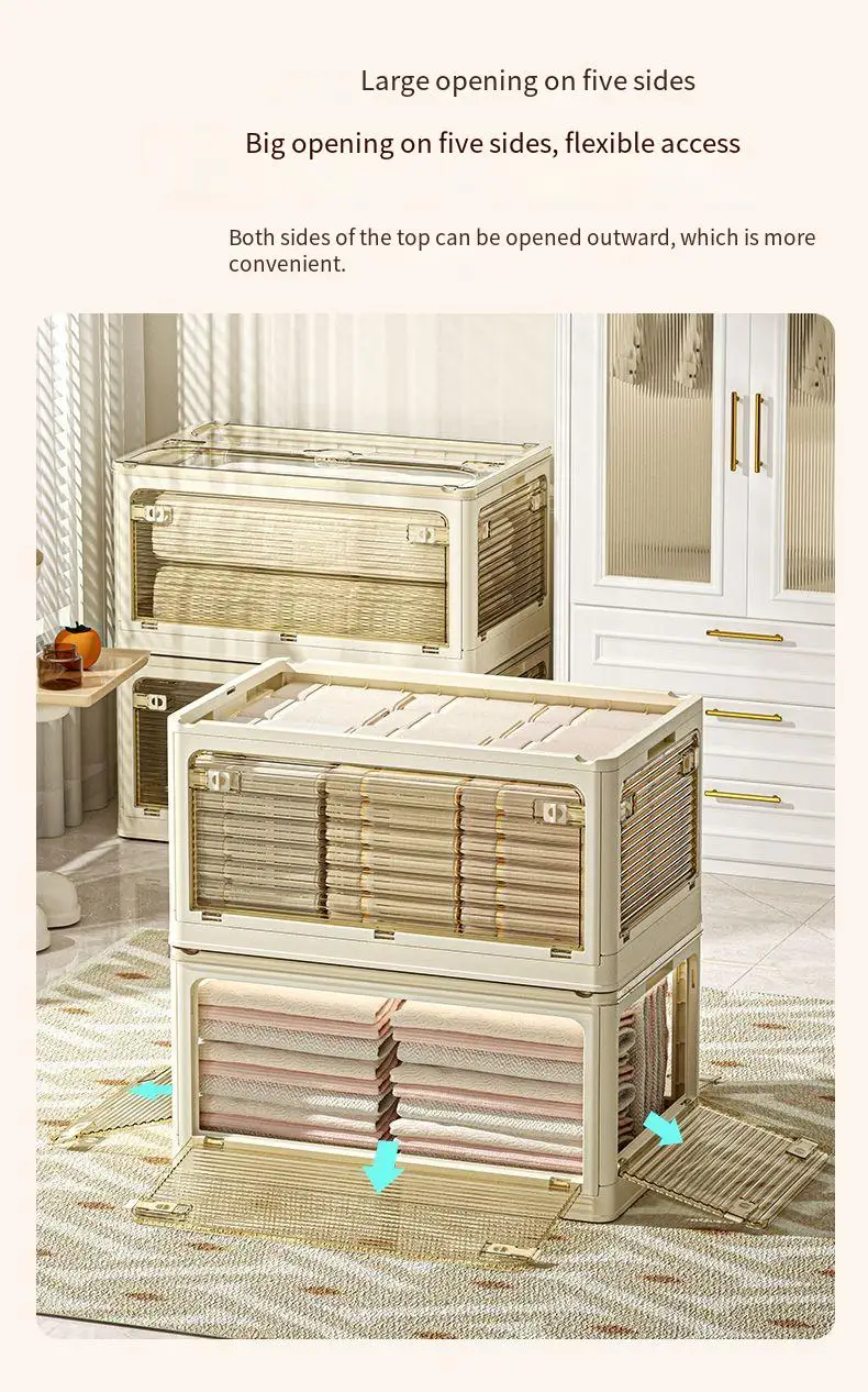 Rmier Plastic Foldable Storage Box,Transparent Storage Box For ...