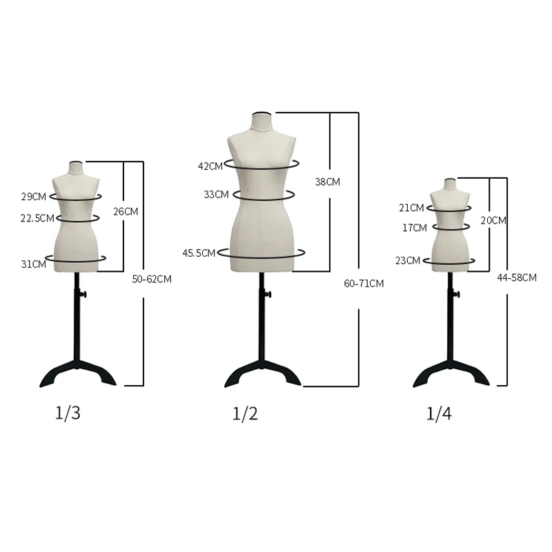 Teaching Use Female MINI Mannequin Torso Dress Form Maniki Body ...