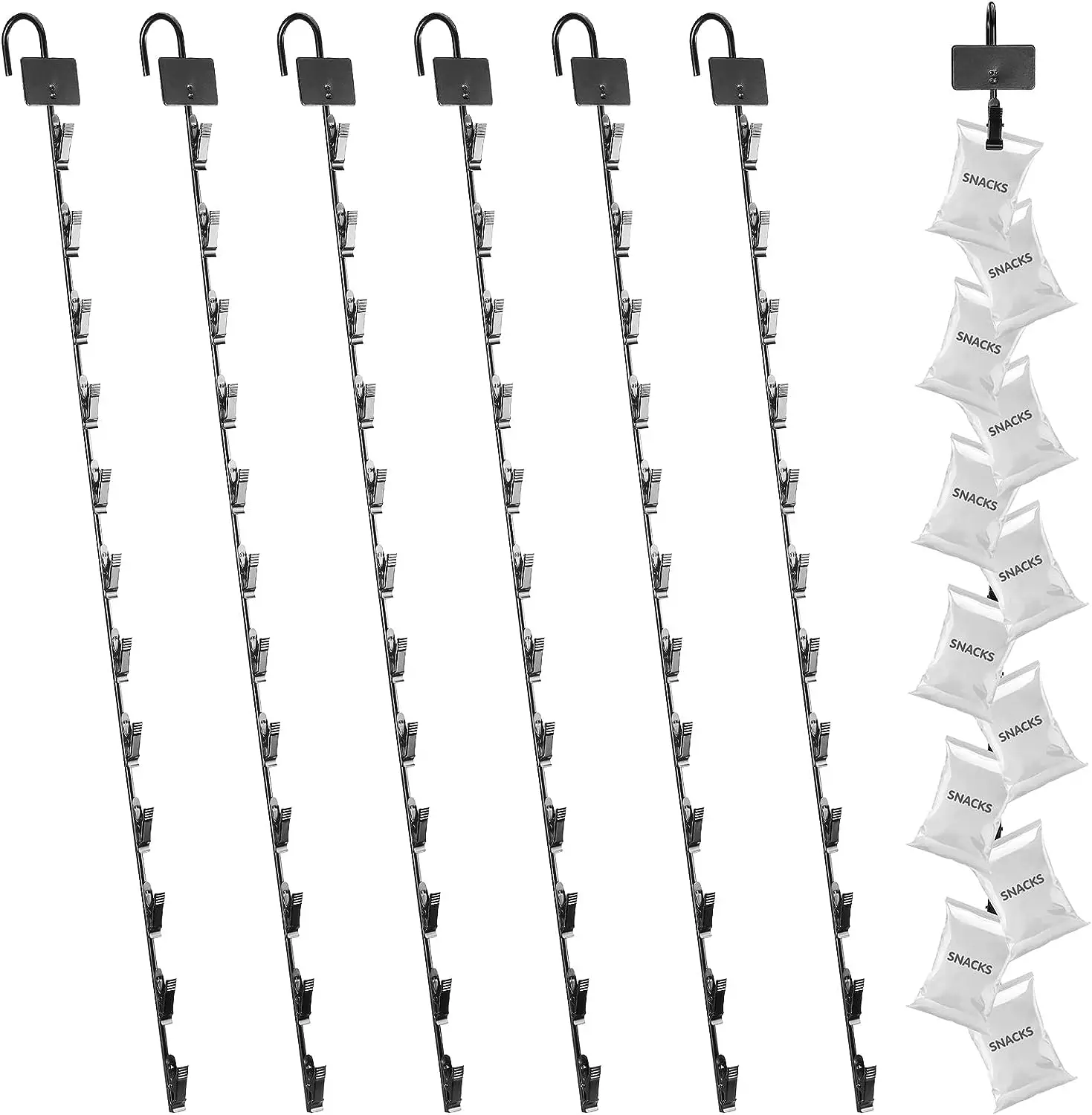 Metal Display Merchandising Hanging Strips Retail Metal Strips with ...