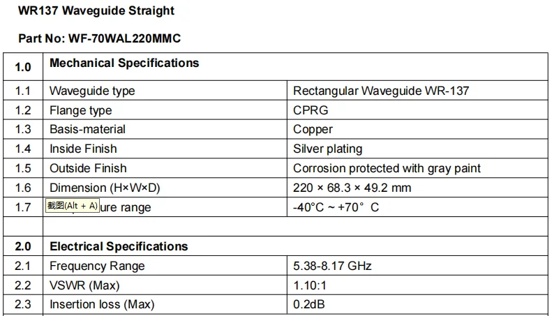 Guía De Ondas Rectangular De Cobre,Guía De Ondas Recta Rectangular Para Microondas De 2 Pulgadas ...