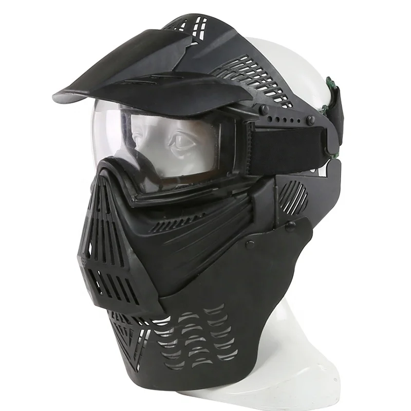 ABS Tactical Full Face Modular Mask Lens Gog-gles Protective Masks with ...