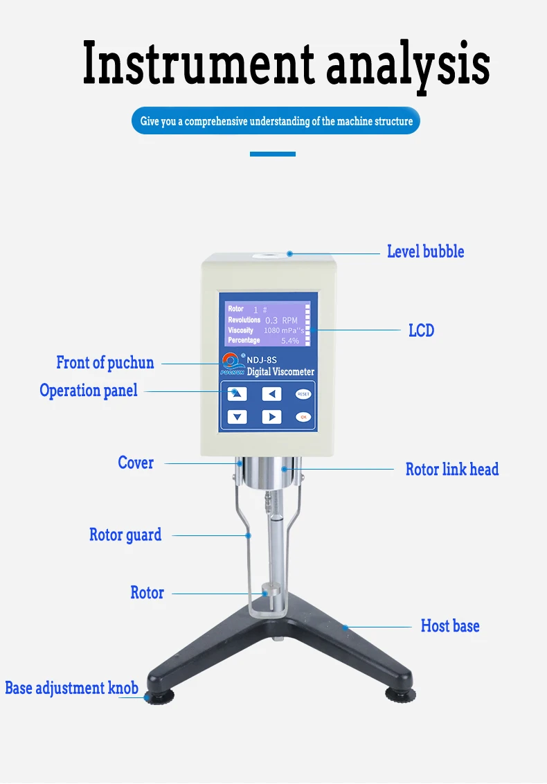 Portable Laboratory Digital Rotating Viscometer for Factory Use